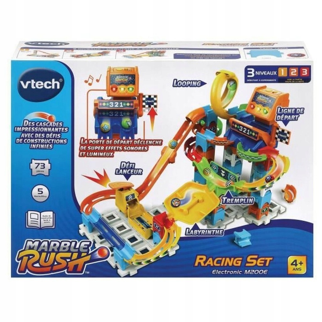 Zestaw Kulek Vtech Marble Rush Marble Run - Racing Tor + 4 lat Tor z ...