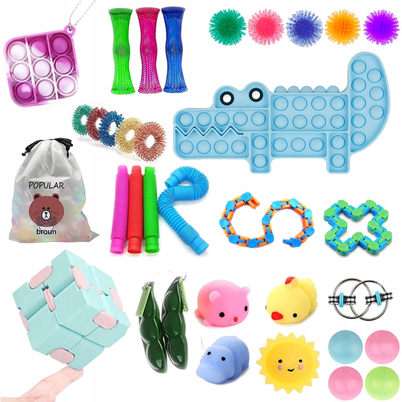 Fidget Sensory Toys Set (34 Pack) -Squeeze Widget - 10808479292 ...