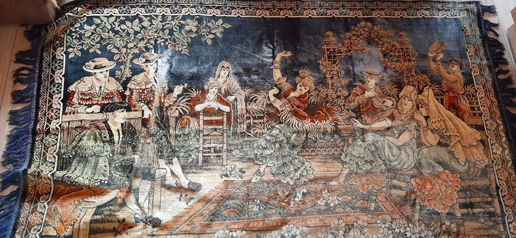 STARY GOBELIN ANTYK ,HISZPANIE, - 13572563108 - oficjalne archiwum Allegro