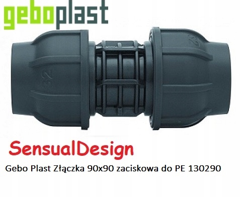 Gebo Plast Złączka 90x90 zaciskowa do PE 130290 - 11969283006 - oficjalne archiwum Allegro