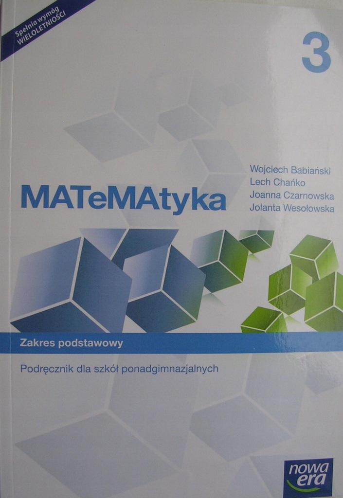 Matematyka 3 Podrecznik podstawowy Babiański BDB - 14611251156 - oficjalne archiwum Allegro
