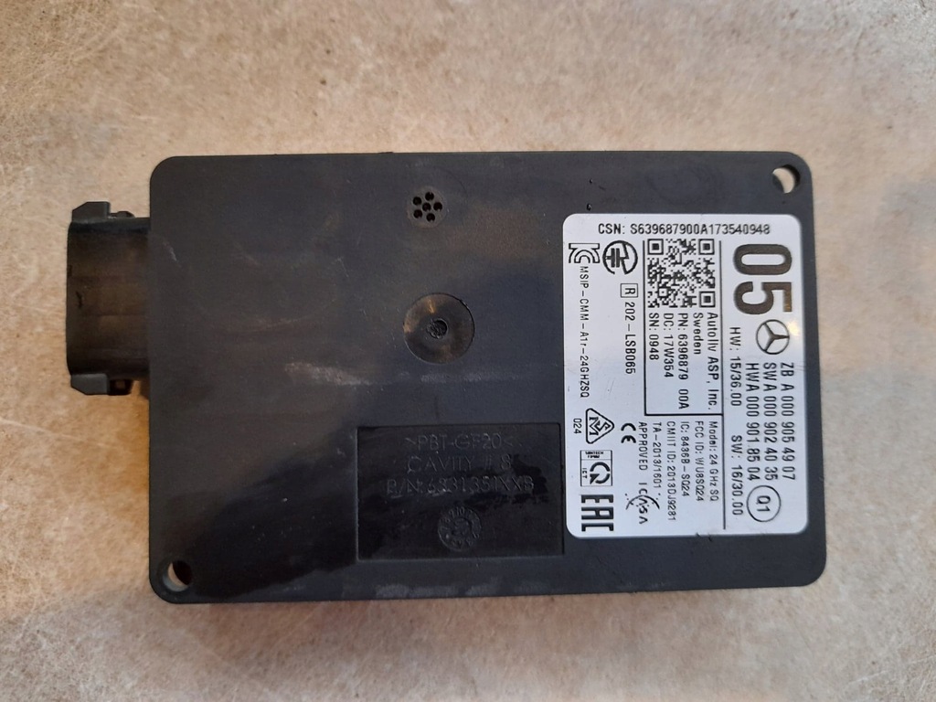 MERCEDES GLC RADAR SENSOR A0009054907 A0009024035 - 10687980631 ...