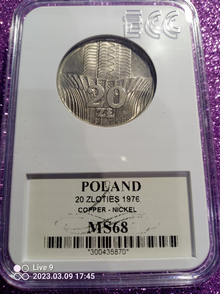 20 ZŁ WIEŻOWIEC I KŁOSY 1976 MS68 - 13766942433 - oficjalne archiwum Allegro