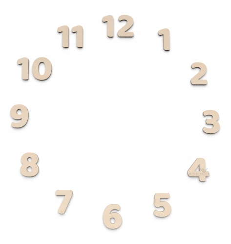 Cyfry zegara arabskie ze sklejki hdf tektury 5cm - 10086786512 - oficjalne archiwum Allegro