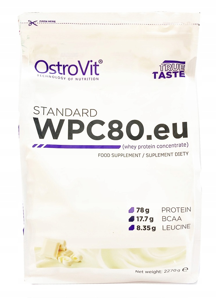 BIAŁKO WPC 80 2270g odżywka PROTEINA Biała Czekola - 9530864935 ...
