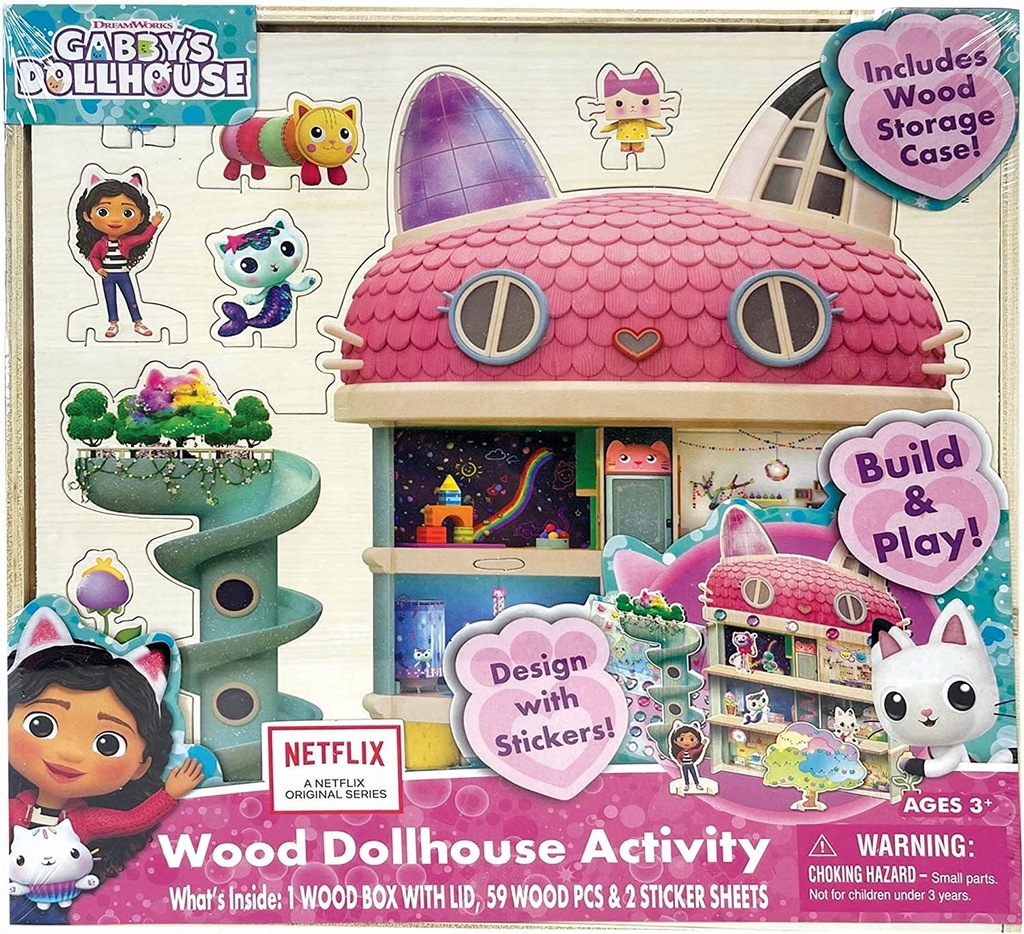 GABBY'S DOLLHOUSE GABI KOCI DOMEK UKŁADANKA 62 EL. - 13093043987 ...