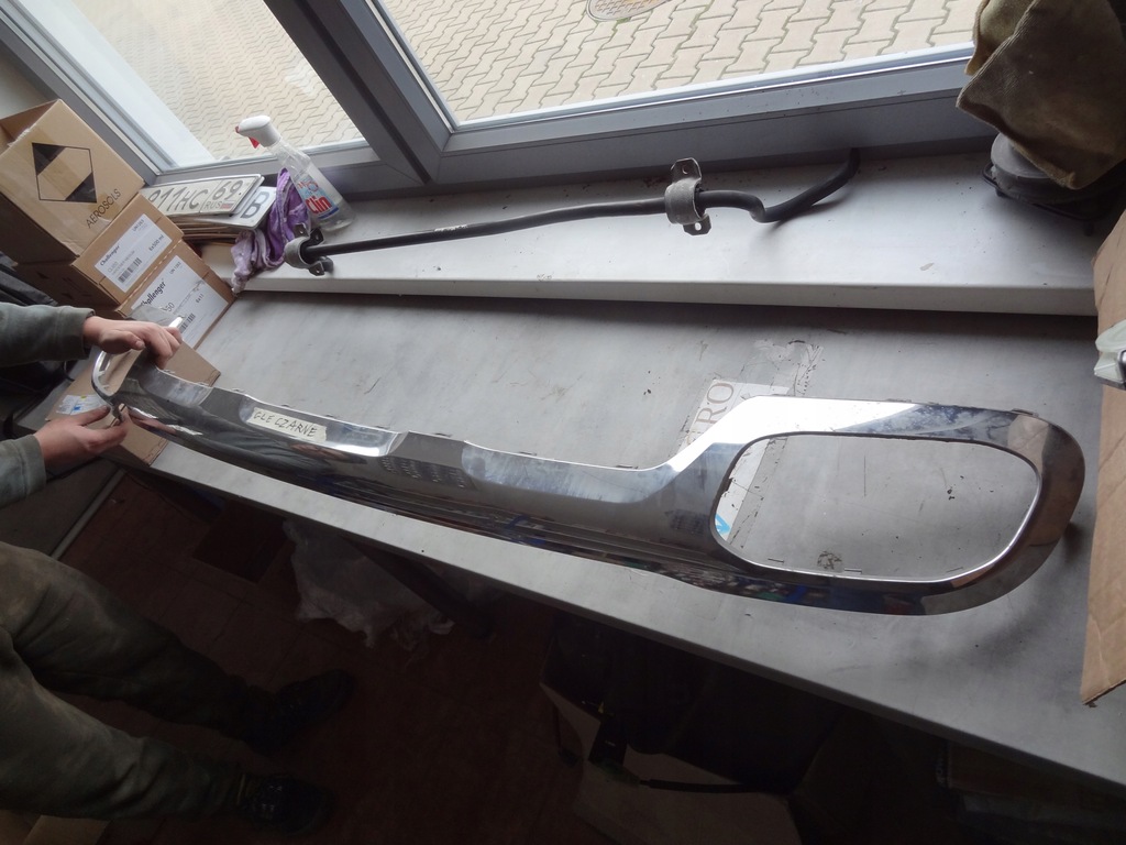 CHROM DYFUZOR ZDERZAKA TYŁ GLE W167 A1678852803 - 12487816807 ...