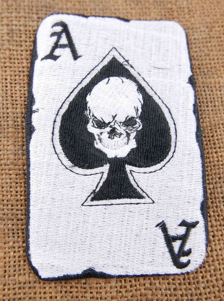 Karta As Pik Czaszka Czacha Naszywka Haftowana Pat - 11993984379 ...