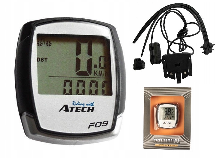 Licznik rowerowy przewodowy ATECH F09 F9 Funkcji - 8652784233 ...
