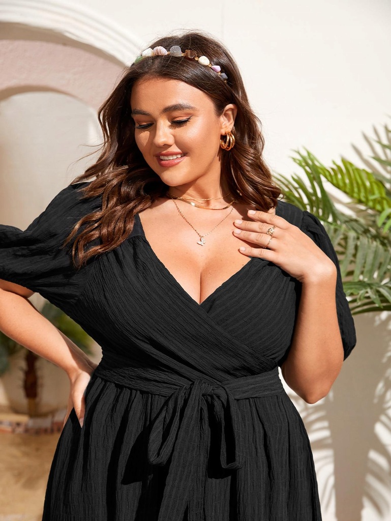 SUKIENKA SHEIN XXL A6D201 CZARNA - 12923342903 - oficjalne archiwum Allegro