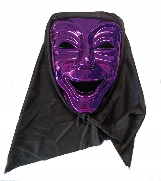 MASKA Z KAPTUREM DUCH MASKI KARNAWAŁA FIOLETOWA - 10822513928 ...