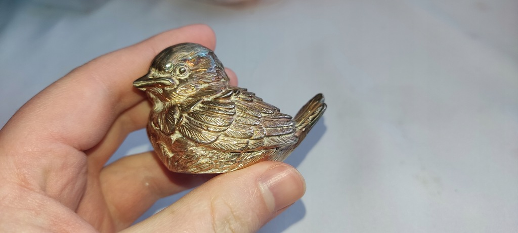 Przycisk do papieru DUŻY WRÓBEL srebro 925 67 g - 15050086849 ...