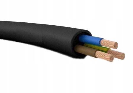 Przewód kabel prądowy linka OMY czarny 3x1,5 1m - 9517376486 - oficjalne archiwum Allegro