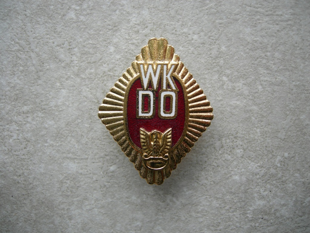 ODZNAKA WOJSKOWA WKDO PRL ZLOTA. - 14691788291 - oficjalne archiwum Allegro