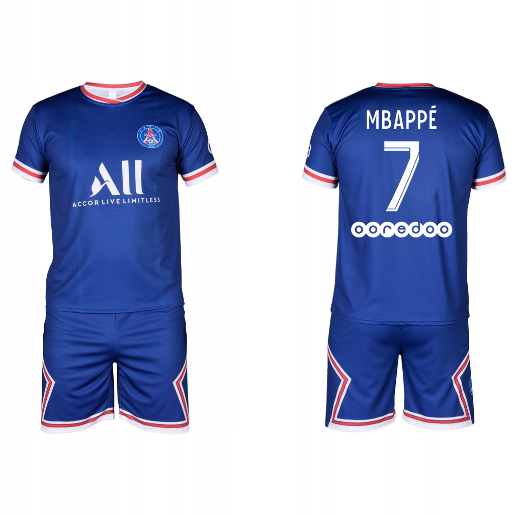 Strój komplet piłkarski - MBAPPE PSG - 140 cm - 11052201524 - oficjalne ...