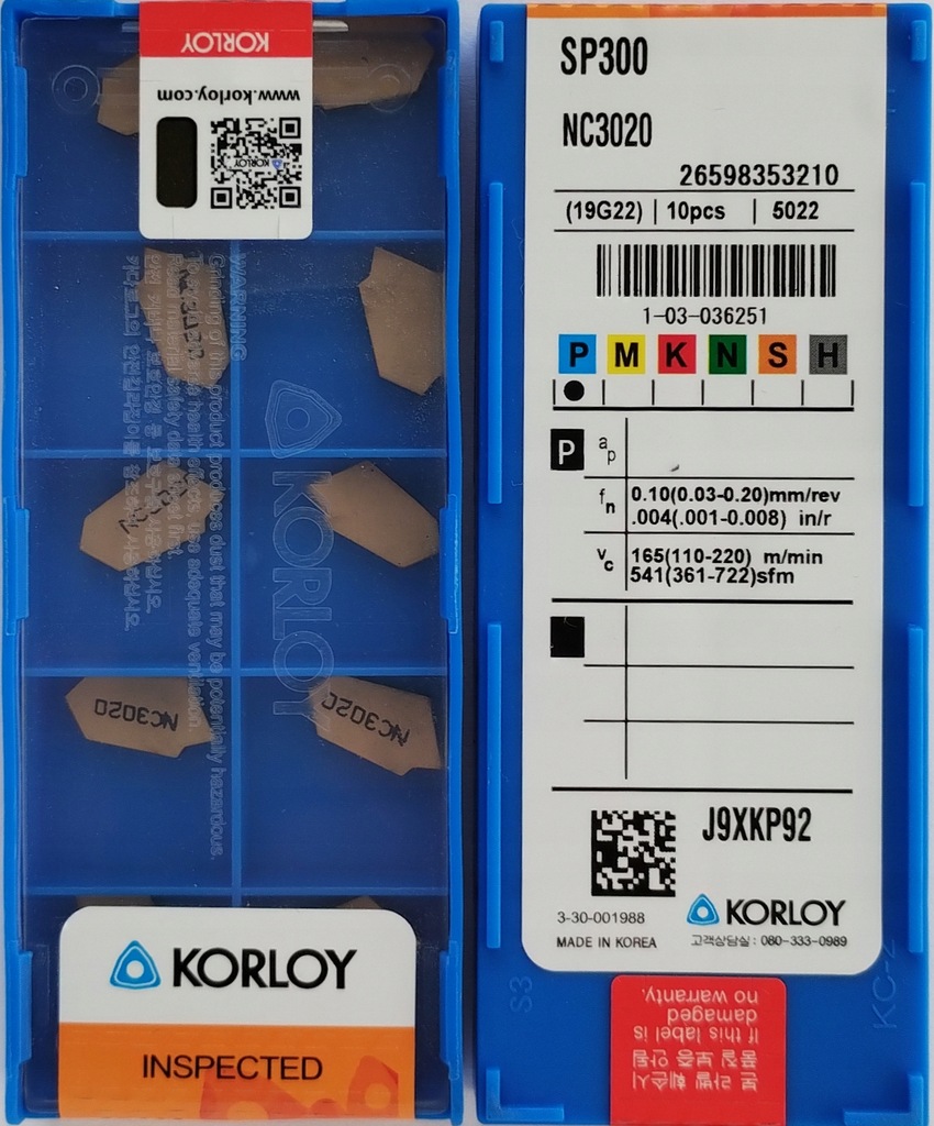 SP300 LFMX 3 NC3020 Korloy płytki przecinak - 12364954437 - oficjalne ...