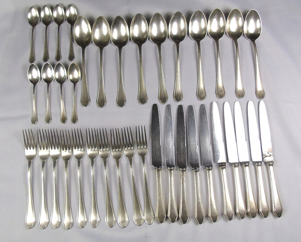 KOMPLET SREBRNYCH SZTUĆĆÓW NIEMCY PRÓBA 800 - 13656366440 - oficjalne ...