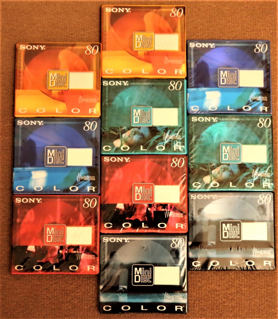 10x minidisc mini disc SONY COLOR MD 80 - 13648567901 - oficjalne ...