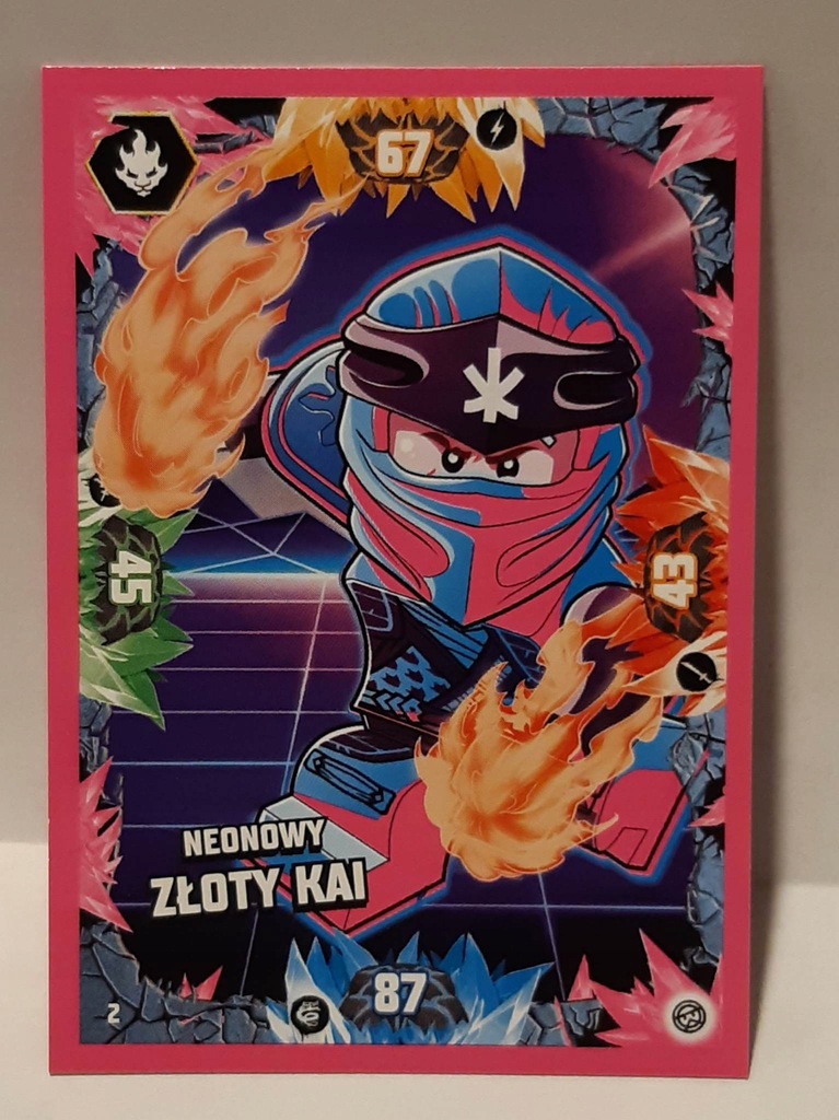 Karta LEGO Ninjago S8 2 Neonowy Złoty Kai - 13465678947 - oficjalne archiwum Allegro
