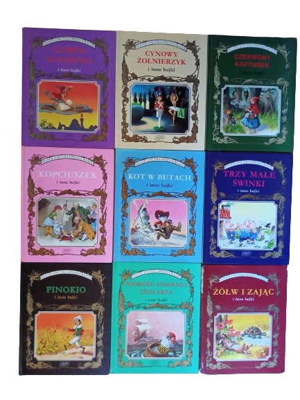 Złota encyklopedia bajek 8 książek Pinokio, Kopciuszek, Kot w butach ...
