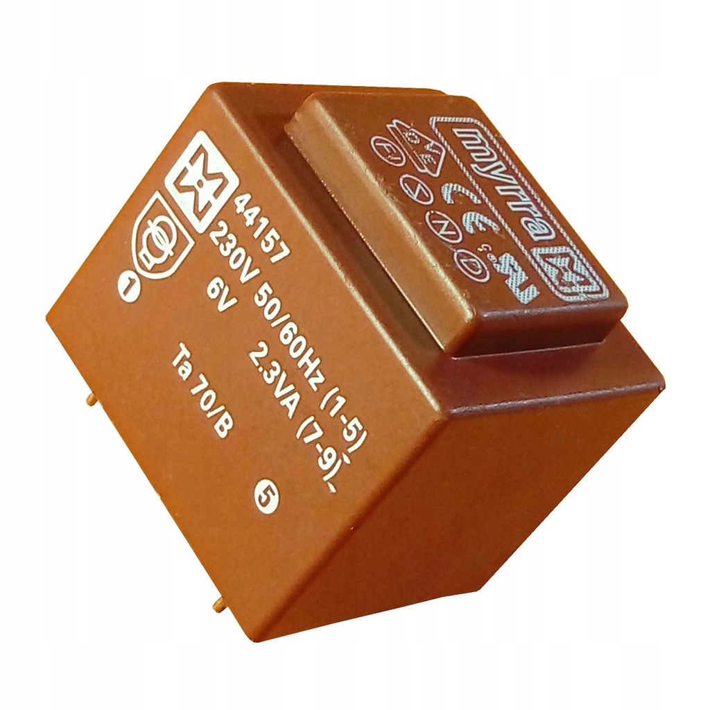 Transformator zalewany 6V MYRRA 230V 2,3W 0,383A - 8302402553 - oficjalne archiwum Allegro