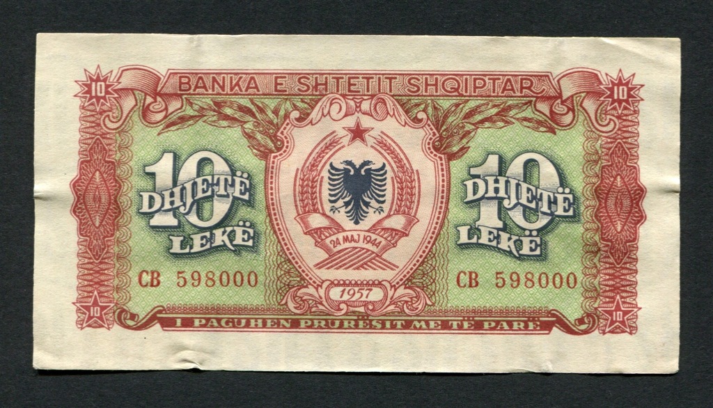 10 Leke Albania 1957 P#28 - 14067643580 - oficjalne archiwum Allegro