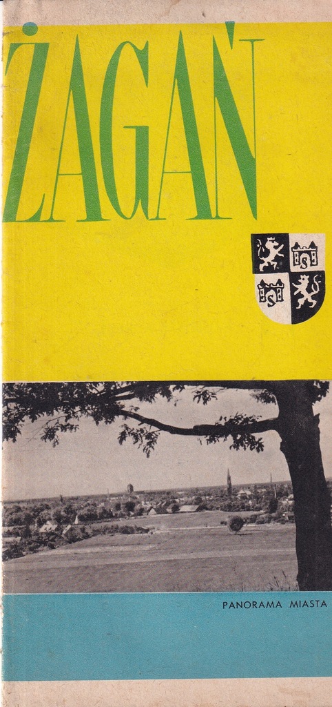 Żagań Panorama Plan miasta prl - 14860997777 - oficjalne archiwum Allegro