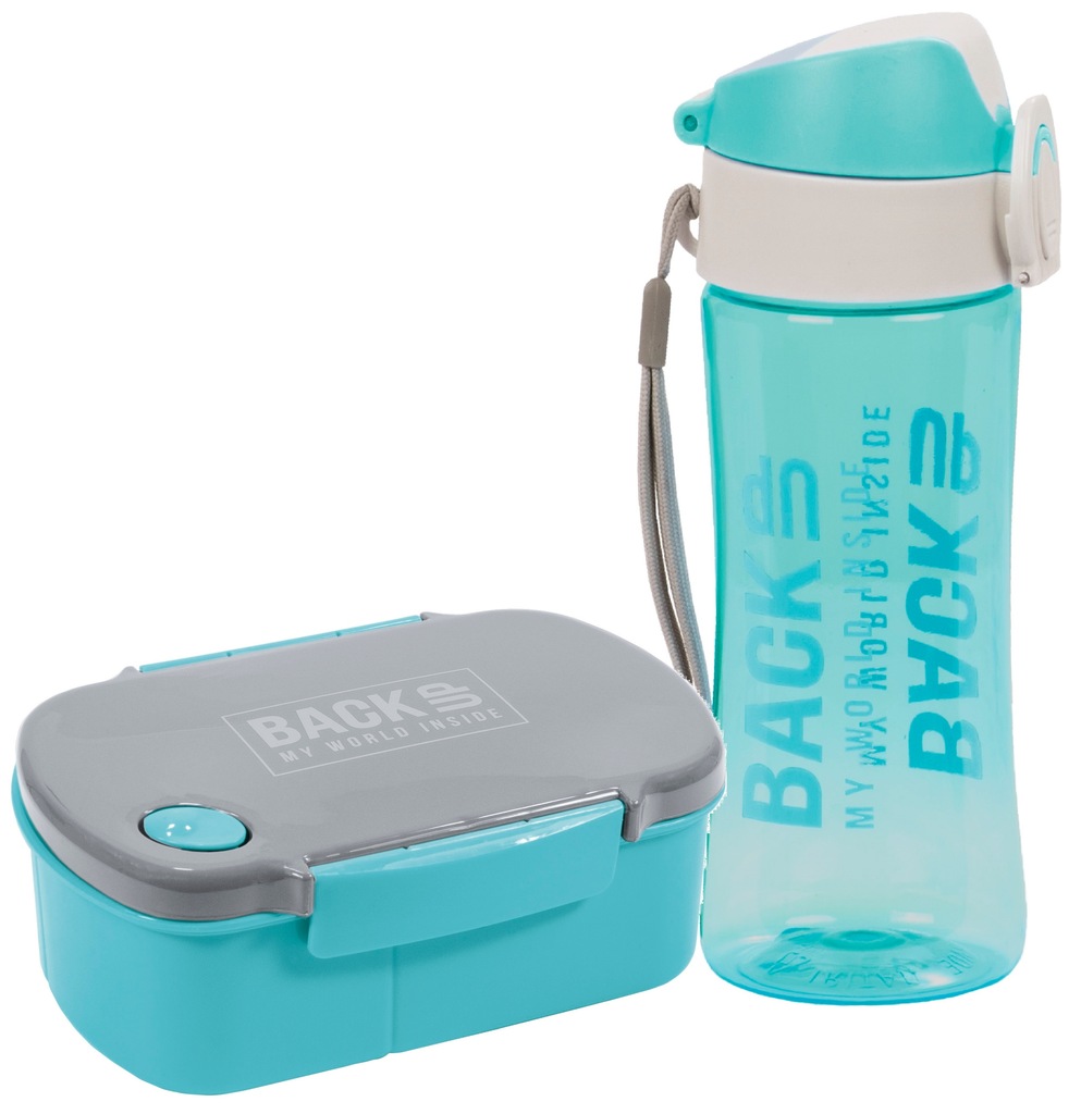 BACKUP BIDON + ŚNIADANIÓWKA LUNCHBOX TURKUS ZESTAW - 12300732471 ...