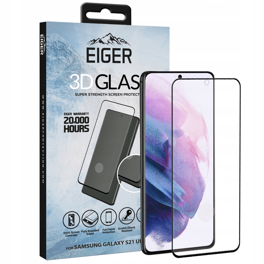 Szkło do Galaxy S21 Ultra, Eiger 3D Glass FS - 10775343564 - oficjalne ...