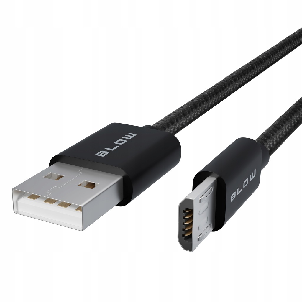 KABEL MICRO USB TYP B SZYBKIE ŁADOWANIE QUICK CHARGE 1,5M OPLOT MOCNY ...