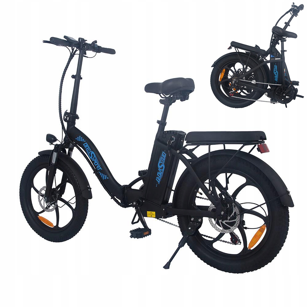 Rower elektryczny składany ONESPORT BK6 Czarny - 13563066394 ...