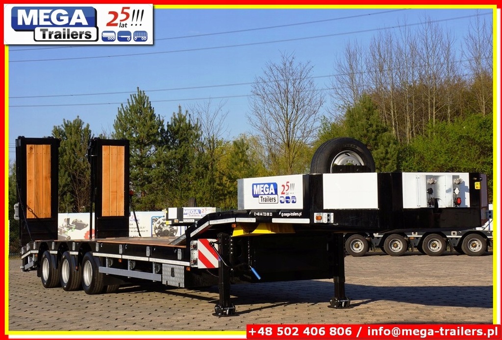 MEGA Trailers niskopodwoziowa 9.10m/58T DMC zPLACU - 12693424269 - oficjalne archiwum Allegro