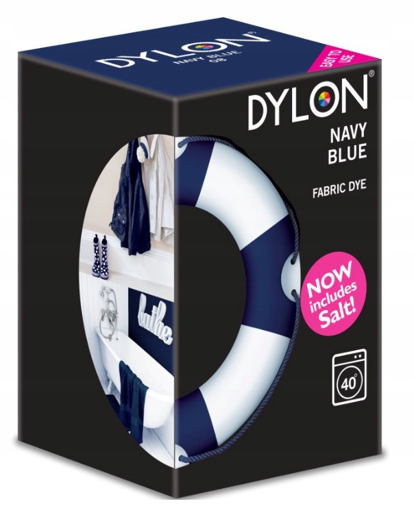 DYLON Barwnik farba do ubrań tkanin Granatowy 350g - 12897735780 ...