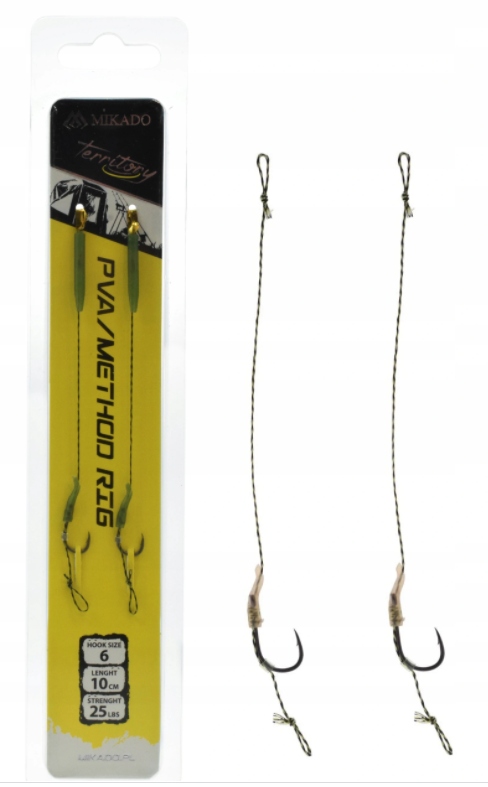 PRZYPONY KARPIOWE PVA METHOD RIG 10cm/25lbs hak 4 - 10666047306 ...