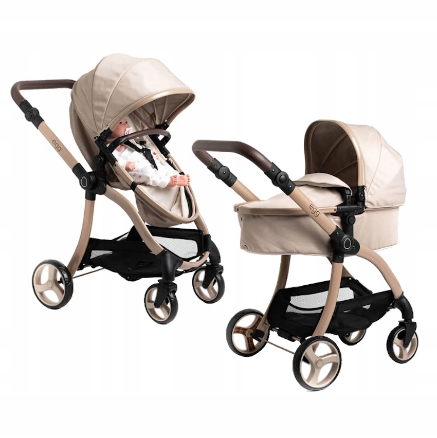 WÓZEK DLA LALEK LALKOWY ROMA EGG DOLLS STROLLER PRAM 2w1 - 14645645558 ...