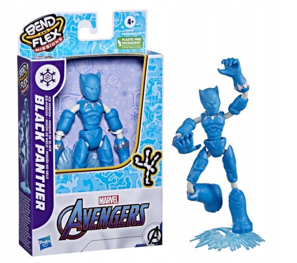 AVENGERS FIGURKA 15cm BEND AND FLEX Czarna Pantera Black Panther postać ...