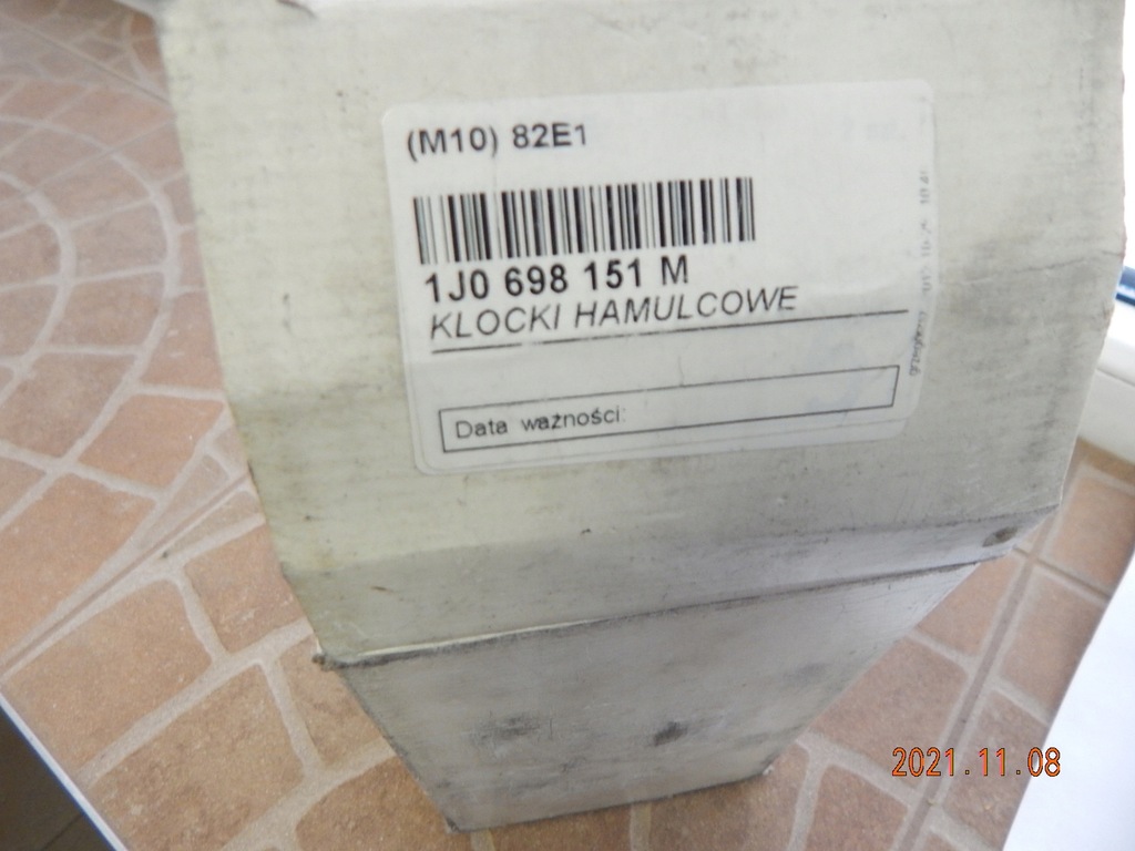 Oryginalne klocki hamulcowe przód 1J0698151M Golf - 11481138387 ...