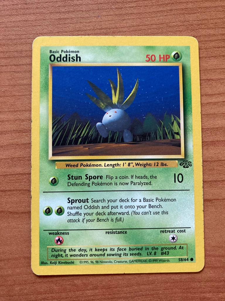 Karty Pokemon / Oddish / Jungle - 10204870470 - oficjalne archiwum Allegro