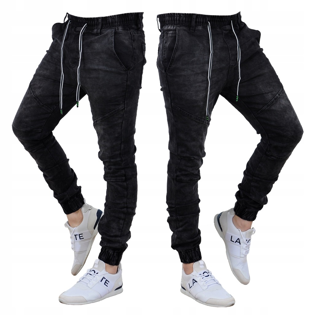 TF085 r. S Jeansy ze Ściągaczami JOGGERY MĘSKIE - 12171007585 ...