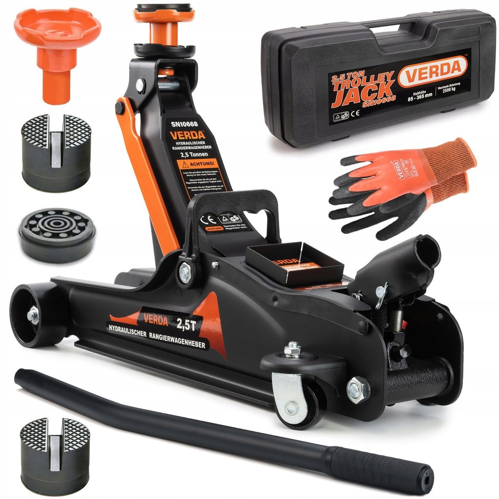 PODNOŚNIK SAMOCHODOWY HYDRAULICZNY LEWAREK ŻABA LEWAR 2,5T + WALIZKA ...