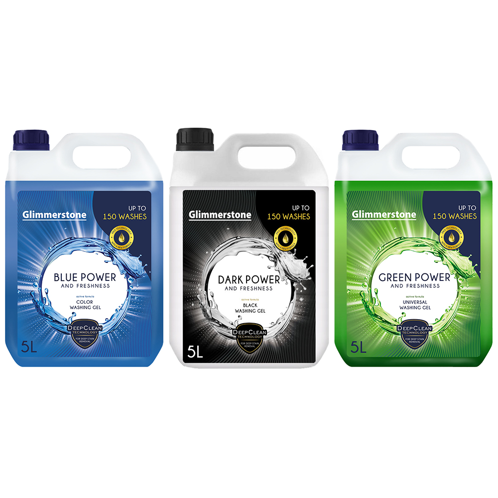 GLIMMERSTONE POWER ŻEL DO PRANIA ZESTAW MIX 3 x 5L - 14179967182 - oficjalne archiwum Allegro