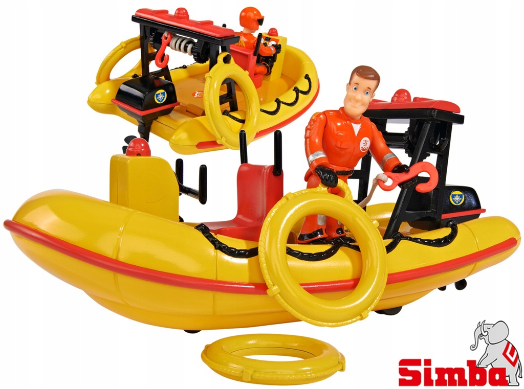 SIMBA ŁÓDŹ MOTORÓWKA NEPTUN + STRAŻAK SAM + DŹWIĘK - 6212747645 ...