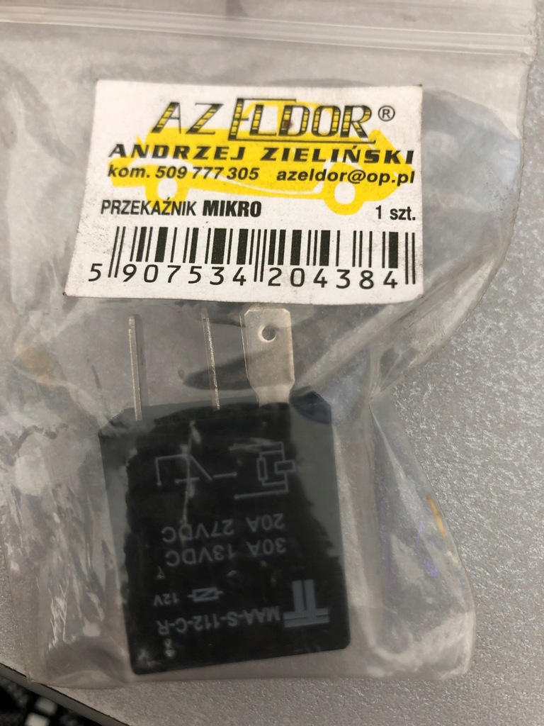 PRZEKAŹNIK MIKRO MAA-S-112-C-R 30A 13VDC - 12000589206 - oficjalne archiwum Allegro