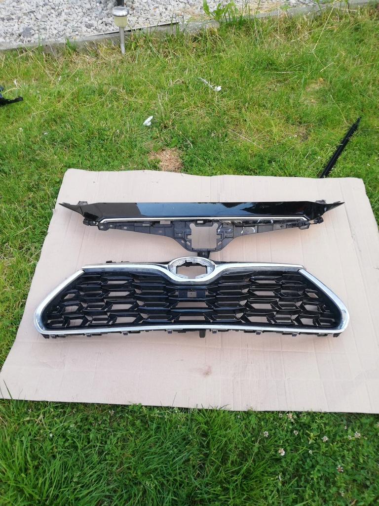 TOYOTA HIGHLANDER GRILL ATRAPA WSPORNIK ZDERZAKA PRZÓD 53115-0E010 ...