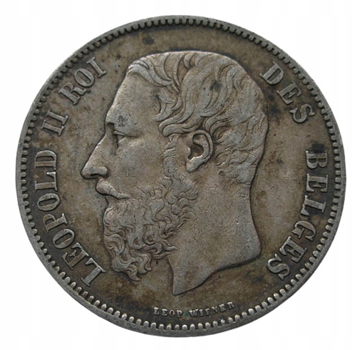 5 Franków 1870r. - Belgia - Leopold II (1865 - 1909) - 14873579342 ...
