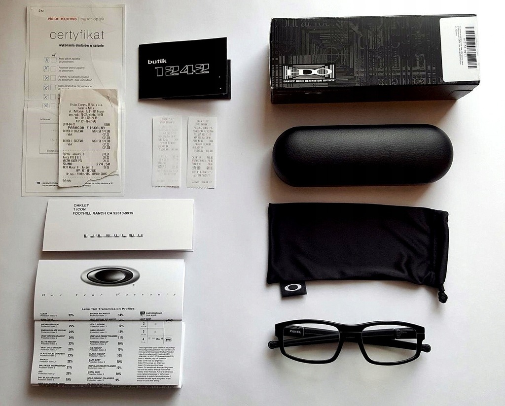 OAKLEY PANEL OX 3153-0153 Black 143 CZARNE + SZKŁA - 7708001491 ...