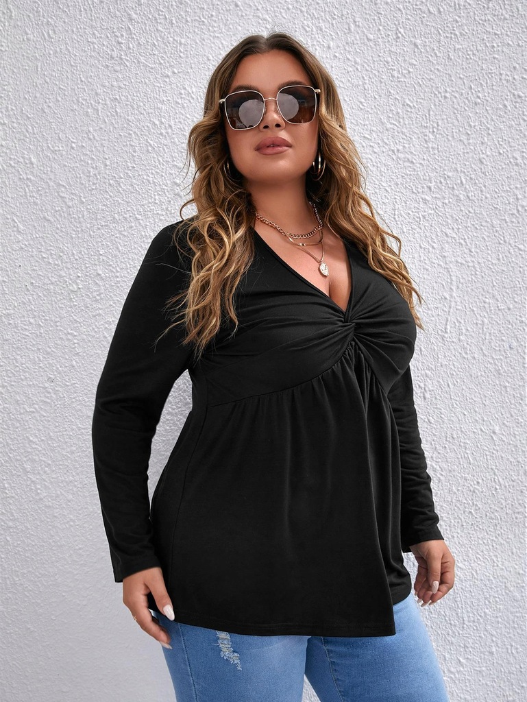 SHEIN CZARNA BLUZKA Z KORONKĄ B5H ND5__48 - 13410127587 - oficjalne archiwum Allegro