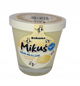 Krem mleczny o smaku białej czekolady Mikuś 170g - 12250285296 ...