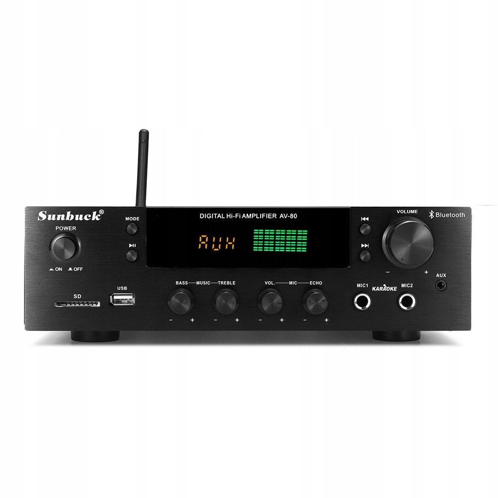 AMPLITUNER WZMACNIACZ STEREO BLUETOOTH MP3 400W - 11230911181 - oficjalne archiwum Allegro