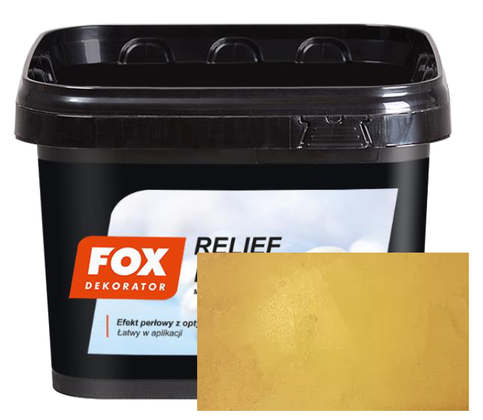 Zestaw 8m2 Efekt RELIEF PERŁOWY gold + Podkład FOX - 11292521518 ...